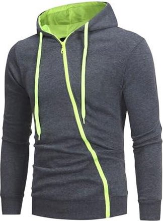 Generic Sweat-Shirt de Sport pour Homme, Veste à Capuche zippée en Polaire Douce, Fermeture éclair intégrale, Manches Longues, Coupe ajustée, vêtement dextéri