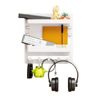 Generico Schwebende Regale f&uuml;r K&uuml;che, Wandregal f&uuml;r Wohnzimmer, Selbstklebende Halterung mit Haken, &auml;sthetisches f&uuml;r Accessoires in der Nacht, Wanddekoration z