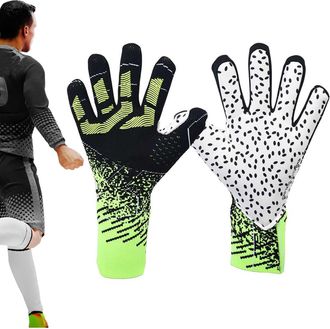 Generic Fu&szlig;ballhandschuhe - Professionelle Torwarthandschuhe, verschlei&szlig;feste Torwarthandschuhe mit Fingerhalterung und Latexgriffen f&uuml;r Kinder und Erwachsene