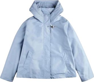 Fay Femme, Vestes, Bleu, Taille: 42 FR Parka court &agrave; capuche