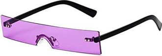 Generic Lunettes de soleil rectangulaires sans monture pour hommes et pour femmes, lunettes décoratives de vacances en plein air (couleur : C, taille : moyen)