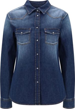 Jacob Cohen Leichte Western-Denim-Bluse - - Blouses & Shirts - Damen - Blau - S