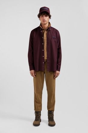 Eden Park Chemise En Coton Oxford Bordeaux Noeud Papillon Cercl&eacute; Coupe Regular