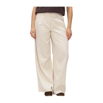 Object Objtuba MW LO Wide Pant - - Trousers - Damen - Beige - XS