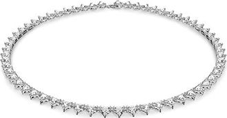 Swarovski Collier Ortyx, taille triangle avec cristaux, métal rhodié, incolore