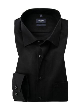 Olymp Herren Hemd schwarz Baumwolle