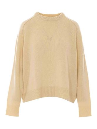 Soft Goat Pull Col Rond - Blanc