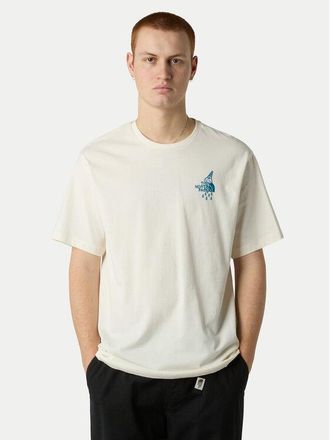 The North Face T-Shirt Powder Days NF0A8E4D Écru Relaxed Fit