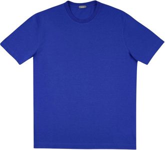 Zanone Homme, Tops, Bleu, Taille: 4XL T-shirt Manches Courtes Coupe Ajust&eacute;e