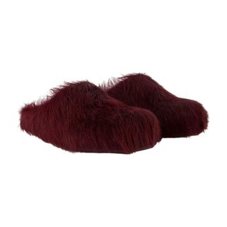Marni Womens Fussbett Mule Burgundy Calfskin