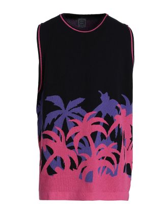 8 by YOOX MULTICOLOR COTTON JACQUARD SLEEVELESS SWEATER