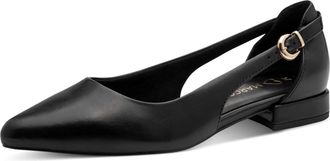 Marco Tozzi Marco Tozzi Damen Ballerinas weiches Feel Me Fu&szlig;bett Leder weiches Innenfutter Spitz, schwarz (Black), 40 EU