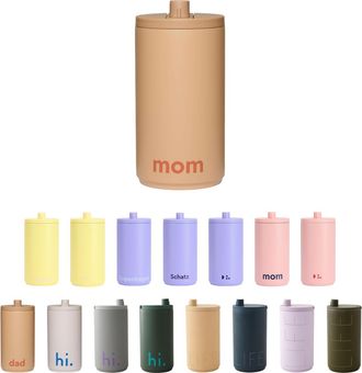 DESIGN LETTERS Thermobecher MOM | Muttertag-Geschenkidee | Isolierte Kaffee- & Teetasse | Geschenk für Mama | Auslaufsicher Thermal Mug | 350ml
