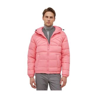 Benetton Veste matelass&eacute;e &agrave; capuche - Homme - Vestes - Rose - Taille: S