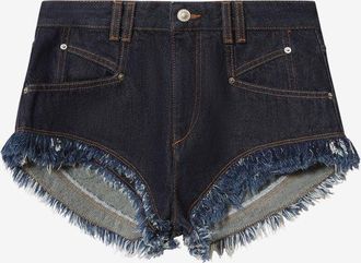 Isabel Marant Short Eneidala - Femme - Fonc&eacute; Nuit - Taille32 - Isabel Marant
