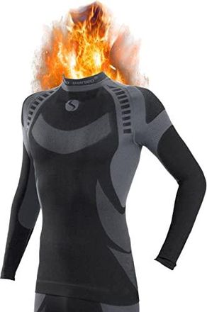 Sesto Senso Maillot de Corps Thermique Manches Longues Haut Homme sous-Vêtement (M, Gris)
