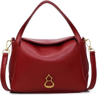 Generic Femmes Poign&eacute;e sup&eacute;rieure PU Sacs &agrave; main textur&eacute;s avec bandouli&egrave;re r&eacute;glable Sacs &agrave; main simples pour femmes Voyage de travail, rouge bordeaux, 8.66x3.