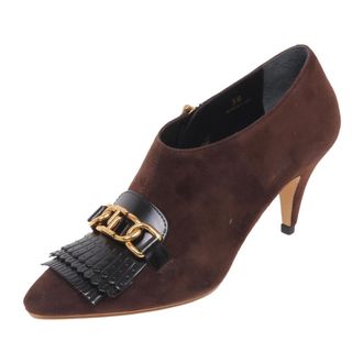 Tod's Wildlederschuh mit Fransen und Kette - - Shoes - Damen - Braun - 38 1/2 EU