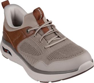 Skechers Herren Arch Fit Crosser Emeric Sneaker, Taupe Brown Knit/Synthetic, 48.5 EU