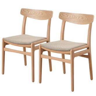 home24 2er Set Esszimmerst&uuml;hle Huxford 50 x 77 x 50cm Beige/Beige