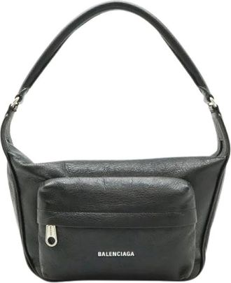 Balenciaga Sac bandouli&egrave;re en cuir Raver Medium Pre-owned - Femme - Pre-owned - Noir - Taille: ONE Size