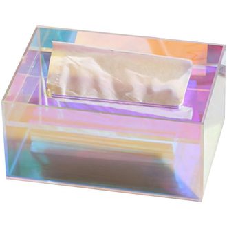 Generic Bunte Acryl-Taschentuchbox, Taschentuch-Aufbewahrungsbeh&auml;lter, Toilettenpapierhalter, Kosmetiktuchbeh&auml;lter, Einzigartig, Transparent, Rechteckig, F&uuml;r 