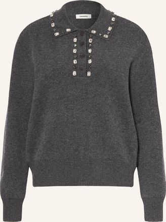 Sandro Sandro Pullover Mit Schmucksteinen grau