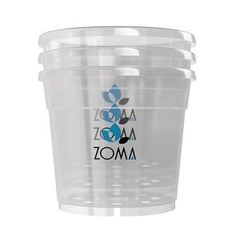 Zoma Lot de 3 pots transparents pour orchidées à fond surélevé, pots pour orchidées en plastique avec trous daération parfaits pour le soin des orchidées, 