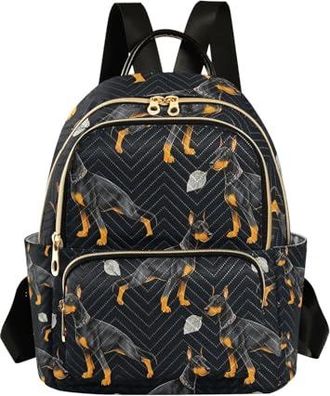 Mnsruu Mini sac à dos pour femme, berger allemand, noir, petit sac à dos tendance pour femme, sac à dos décontracté, Multi805, S