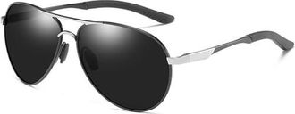 Generic Lunettes de soleil dext&eacute;rieur for hommes et femmes, lunettes de soleil de conduite polaris&eacute;es(Silver)