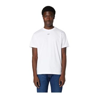 Off-white Homme, Tops, Blanc, Taille: S T-shirt Blanc avec Logo Journal