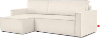 Konsimo Napi Ecksofa - Ecksofa mit Schlaffunktion und Bettkasten - Eckcouch mit Schlaffunktion - Sofa - Sofabezug Ecksofa L Form - Universal Eckcouch - 246 cm