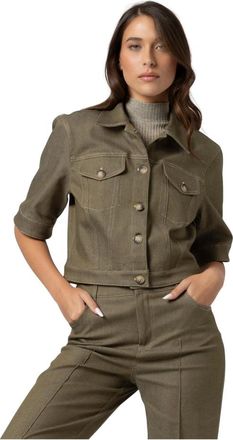 Kocca Femme, Vestes, Vert, Taille: 44 FR Veste Courte Boutonn&eacute;e