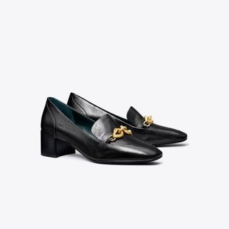 Tory Burch Damen Jessa Loafer mit Absatz in Schwarz