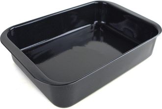 CHG Bräter 41x26,5x6 cm Emaille geschützt, anthrazit, 30 cm