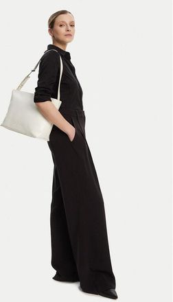 Calvin Klein Handtasche Embossed Logo Medium Shopper K60K613172 Creme