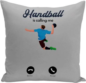 Fabulous Kissen mit Kissenbezug 40x40 cm Handball is Calling Me Sport Ball