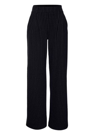 Lascana Schlupfhose extra Weit mit Bundfalten mit Jacquard Strickmuster oder uni schwarz