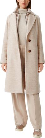 Comma Wollmix-Mantel mit fixiertem Einsatz