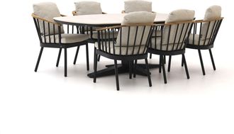 Apple Bee Condor/Zanzibar d&auml;nisch oval 220 cm Gartenm&ouml;bel-Set 7-teilig