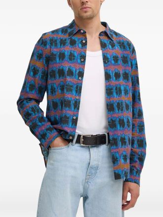 Paul Smith blouse &agrave; imprim&eacute; peau de serpent - Bleu