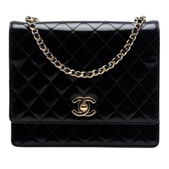 Chanel Pre-owned Patent Quilted Crossbody - - Pre-owned - Damen - Schwarzk - ONE SIZE