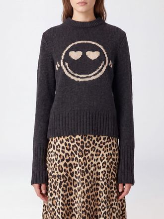 Zadig&Voltaire Pull &agrave; col ras du cou en laine m&eacute;rinos &agrave; motif jacquard abstrait