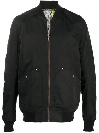 Rick Owens veste bomber &agrave; imprim&eacute; abstrait - Noir