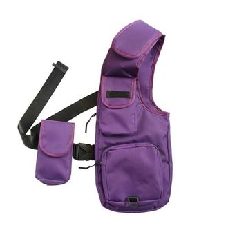 Generico Sac de poitrine pour hommes et femmes - Sac &agrave; dos de gilet de travail fonctionnel hip-hop pour le style de rue, aubergine, Taille unique