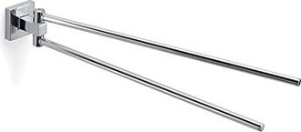 Gedy Olimpo Handtuchhalter, doppelt, Edelstahl, Chrom, 37,9 x 4,8 x 5,1 cm