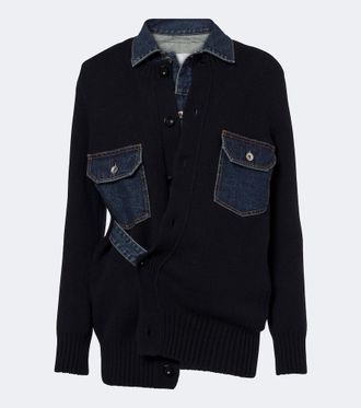 sacai Cardigan aus Denim
