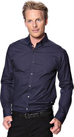 Selected Herren Businesshemd Slim Fit 16031648 One Mix Cover shirt ls, Gr. 46 (XXL), Blau (Navy)