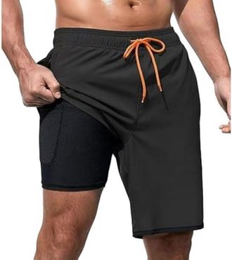 Generic HUIWDP Short de bain d&eacute;t&eacute; tendance en polyester pour homme S&eacute;chage rapide Taille &eacute;lastique Pantalon de plage Traje De Ba&ntilde;o, A11, 4XL