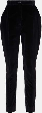 Dolce & Gabbana High-Rise-Smokinghose aus Samt